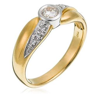 Orphelia RD-3708/52 Bague pour femme en or jaune 750 avec diamant 0,2 ct Taille 52 (16,6), Diamant