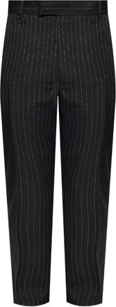 Alexander McQueen pantalon &agrave; fines rayures - Noir