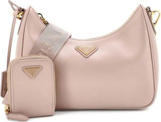 Prada Re-Edition 2005 Shoulder Bag Saffiano Leather Small crossbody bag - Nude