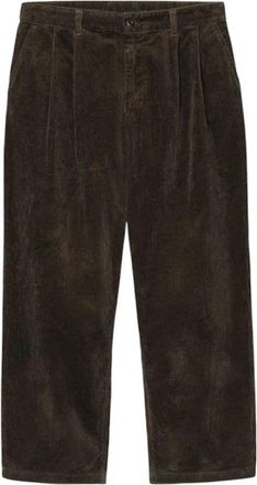 Carhartt Work in Progress Homme, Pantalons, Brun, Taille: W33 Pantalon large en velours côtelé - Tabac rincé
