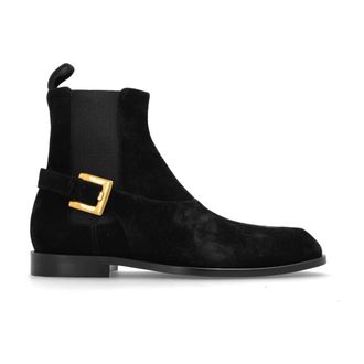 Balmain Homme, Chaussures, Noir, Taille: 41 EU Chelsea boots Anthem en daim