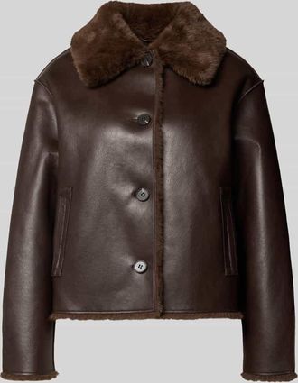 OPUS Cropped Webpelzjacke aus Polyester mit Wendefunktion Modell Hafellda