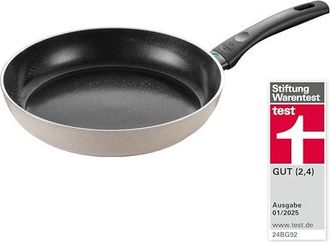 Ballarini Ledro Bratpfanne, 28 cm, Aluminium, Induktionsgeeignet, Keramik-Antihaftbeschichtung, Thermopoint, Made in Italy, Beige