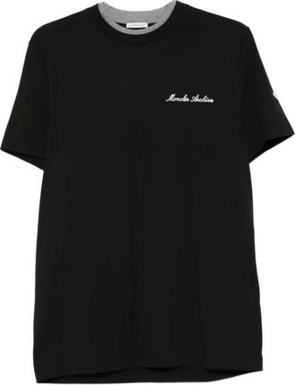 Moncler Homme, Tops, Noir, Taille: M SS T-Shirt