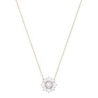 Swarovski Pendentif Sunshine, blanc, Métal doré rose