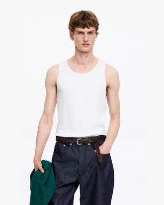 Arket Geripptes Tanktop -Wei&szlig;