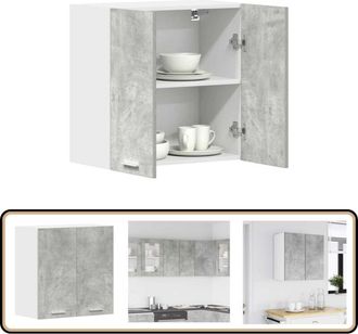 vidaXL Vidaxl - Armoire murale cuisine gris béton 60x31x60 cm bois dingénierie