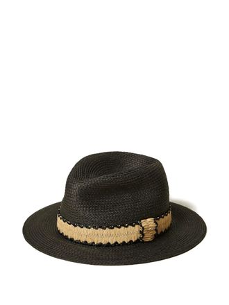 Twin-Set f&eacute;dora &agrave; design tress&eacute; - Noir