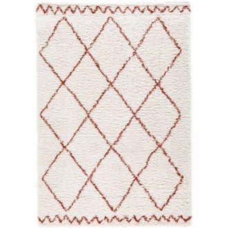 BOBOCHIC Bobochic - Tapis poils longs simon motifs graphiques 120x170 Beige