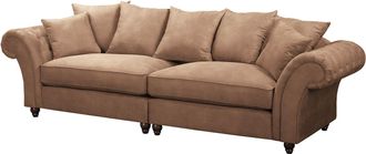 Maison Belfort home24 Bigsofa Braun/Latte Macchiato Microfaser 294 x 90 x 93cm ohne Hocker Landhaus