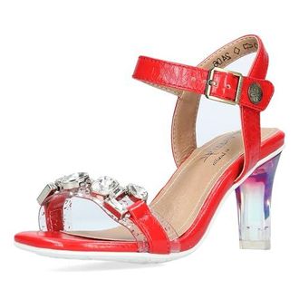 Laura Vita Sandales Mode Femme STELLAO-08, Pointure:38 EU, La Couleur:Rouge