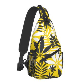 AOOEDM Vintage Color Jungle Foliage Sling Bag für Damen Herren, Umhängetaschen Casual Sling Rucksack Brusttasche Reisen Wandern Daypack Outdoor