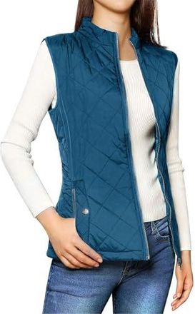 ORANDESIGNE Doudoune sans Manche Gilet Ultra Légère Veste Manteau Parka Blouson Zippée Hiver pour Femme Gilet Duvet Femme Chaud Doudoune sans Manche Col Montant A