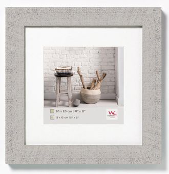Walther Design Bilderrahmen hellgrau 20 x 20 cm Home Holzrahmen HO220X