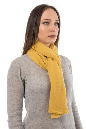 DALLE PIANE CASHMERE Schal aus 100% Kaschmir - Made in Italy - f&uuml;r Mann/Frau, Farbe: Gelb, Einheitsgr&ouml;&szlig;e