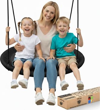 SereneLife Flying Fun Toy - Indoor/Outdoor H&auml;ngendes Schaukelspielzeug, Metall, Schwarz, Einheitsgr&ouml;&szlig;e