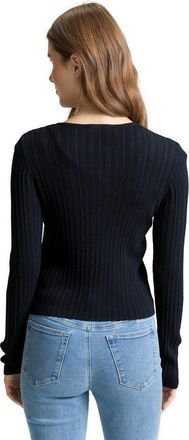 Tom Tailor Strickjacke mit gewelltem Abschluss