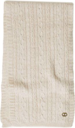 Twin-Set Schal mit Zopfmuster - Nude