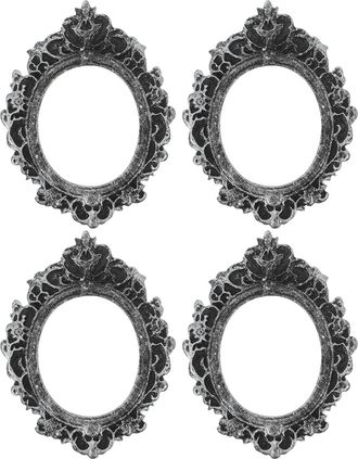 Amosfun 4 St&uuml;ck Retro Bilderrahmen zum Aufh&auml;ngen aus Harz Mini Bilderrahmen Weihnachtsdekorationen Familiendekoration Vintage Bilderrahmen