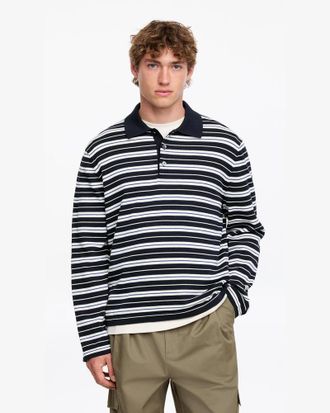 Arket Poloshirt Aus Baumwolle -Blau