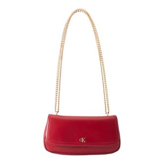 Calvin Klein Convertible Chain Small Bag - - Bags - Damen - Rot - ONE SIZE