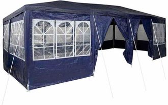 vidaXL Vidaxl - Tente de f&ecirc;te Bleu, Blanc 800 x 400 x 266 cm Polyester, Acier