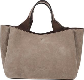 Tod's Femme, Sacs, Gris, Taille: ONE Size Mini Sac &agrave; 2 anses Apa