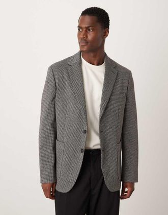 Mango Aneto - Eleganter Blazer in kariertem Grau