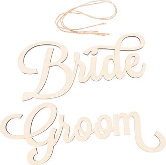 Cabilock 2st&uuml;cke Holzdekoration H&auml;ngend Mit Buchstaben-Design Wohnaccessoires Aus Robustem Holz Bruchfestes H&auml;ngeornament F&uuml;r Schlafzimmer