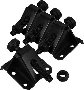 PartyKindom Einstellbare Möbelbeine Seitliche Montage Höhenverstellbare Möbelfüße mit Schrauben und Innensechskant für Schränke Werkbänke Ablagen Schwarz