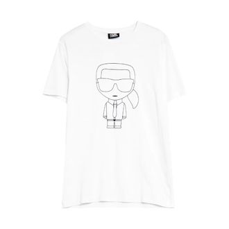 Karl Lagerfeld 3D Outline T-shirt - - Tops - Herren - Wei&szlig; - S