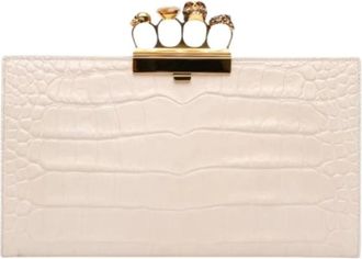 Alexander McQueen Sac pochette Knuckle Pre-owned - Femme - Pre-owned - Blanc - Taille: ONE Size