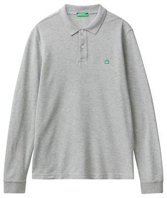 Benetton Polo M/L 3089j3204, Gris chiné 501, Small Hommes