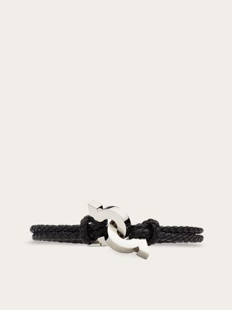 Ferragamo Herren Armband mit ineinander gehakten Gancini-Elementen - Größe 17 Schwarz