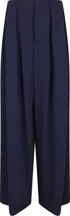 Ralph Lauren Femme, Pantalons, Bleu, Taille: 32 FR Greer Pleated Pant