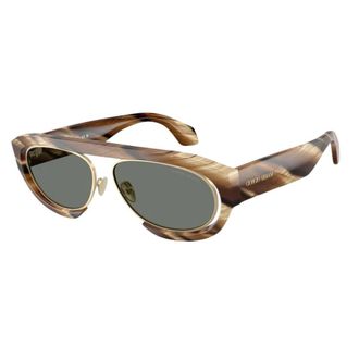 Giorgio Armani Oval Sonnenbrille - - Accessories - Herren - Braun - 57 MM