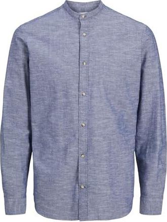 Jack & Jones Jjesummer Band Ls Sn T-Shirt Chemise à Manches Longues, Bleu Jeans Clair, XXL Hommes