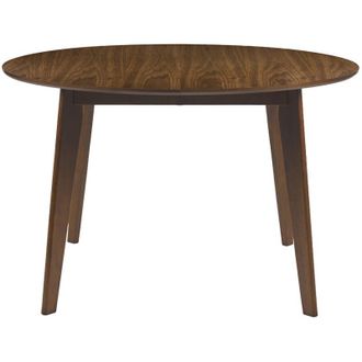 Miliboo Table &agrave; manger ronde extensible finition noyer L120-150 cm LEENA