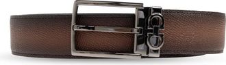 Ferragamo Homme, Accessoires, Brun, Taille: 115 CM Double Adjus Leather Belt