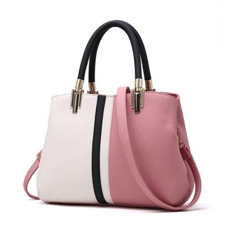 Nevenka Geldb&ouml;rsen und Handtaschen f&uuml;r Frauen Top Griff Taschen Leder Satchel Totes Umh&auml;ngetasche Von (Pink)