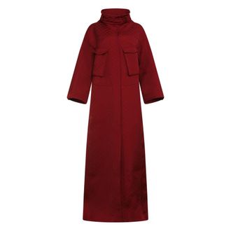 Gucci Jacquard-Stoffmantel mit Einreiher - - Coats - Damen - Rot - 2XS