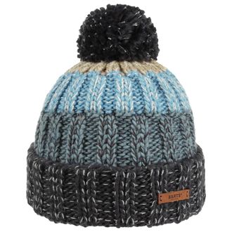 Barts Strickm&uuml;tze Wilhelm gestreifte M&auml;nnerm&uuml;tze mit Bommel 0856 Navy 03