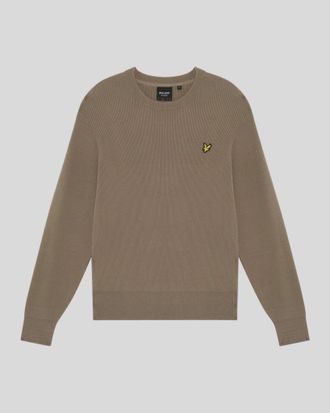 Lyle & Scott Relaxed Rippstrick-Rundhalspullover