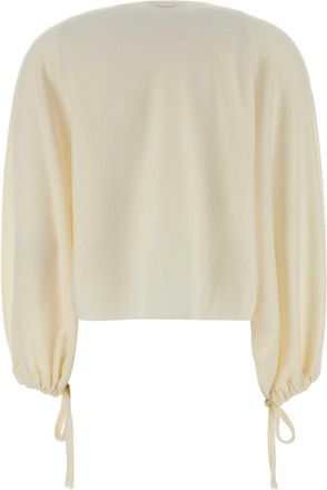 Max Mara Bianco Exterior: Virgin Wool Maglieria Sweater