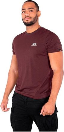 Alpha Industries Alpha Industries Herren Basic T Small Logo T-Shirt, Blickdicht, Deep Maroon, XXL