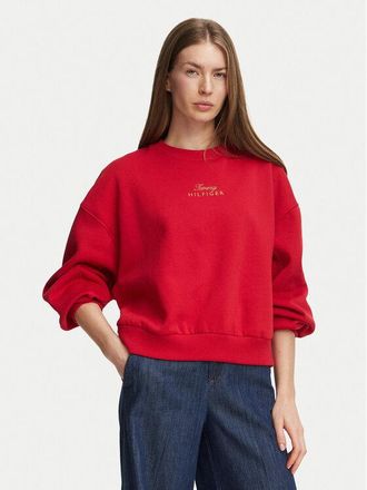 Tommy Hilfiger Sweatshirt WW0WW51724 Rot Relaxed Fit