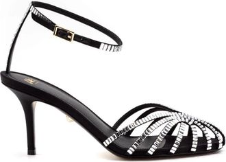 Alev&igrave; Femme, Chaussures, Noir, Taille: 39 EU Penelope Xtal 75 Roger Satin Sandal