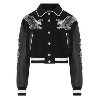Philipp Plein Varsity Jacket Tattoo Strass - - Jackets - Damen - Schwarzk - S