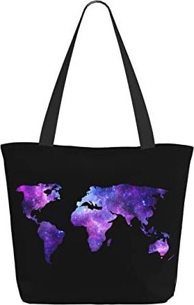AOOEDM Color World Map Ladies Shopping Bag 13x11x7in.Le cadeau parfait pour la Saint-Valentin.Cest de la Saint-Valentin pour maman, fille, &eacute;pouse, etc
