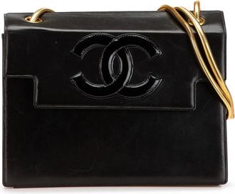 Chanel Hobo Bags - CC Patent Snake Chain Flap - Gr. unisize - in Schwarz - f&uuml;r Damen